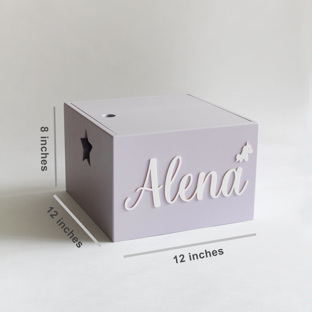 Personalized Star Box Cursive - Lilac – The Tiny Trove