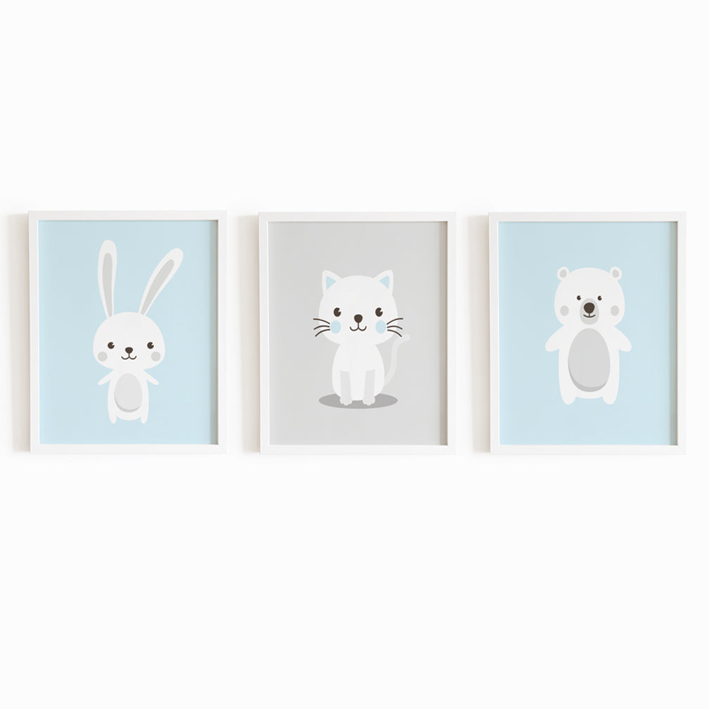 Baby Animal Frames Blue Set | The Tiny Trove
