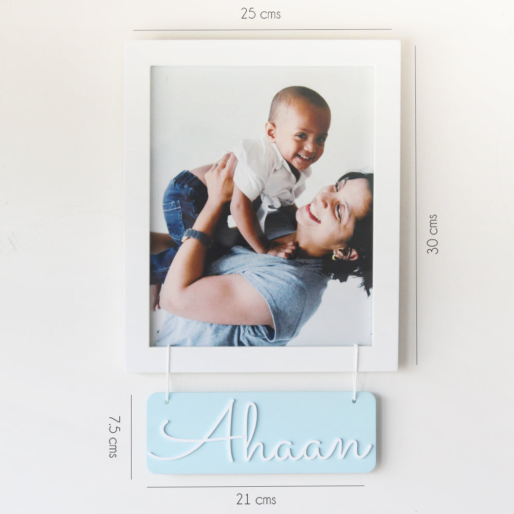 Personalized Name Frame - Blue – The Tiny Trove