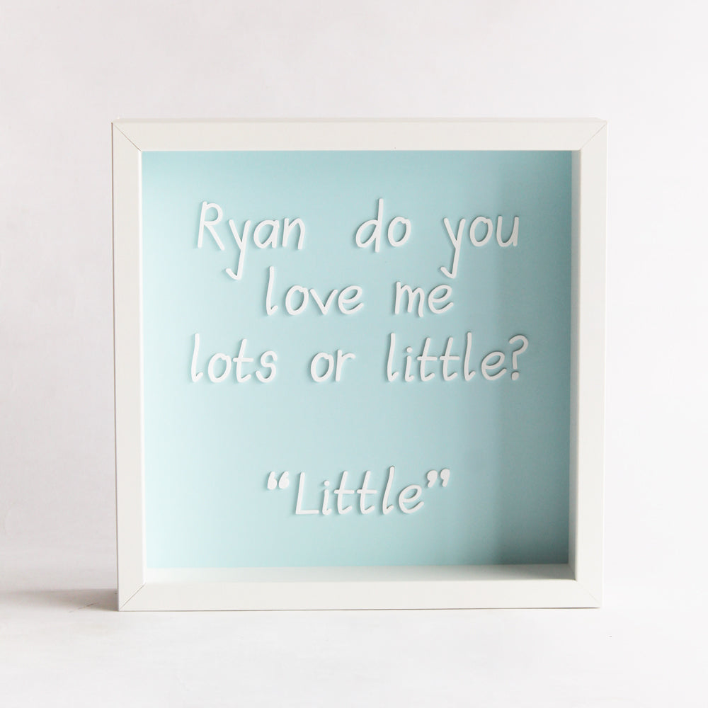 Personalized Message Frame - Blue – The Tiny Trove