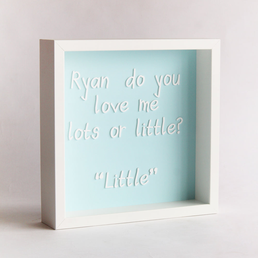 Personalized Message Frame - Blue – The Tiny Trove