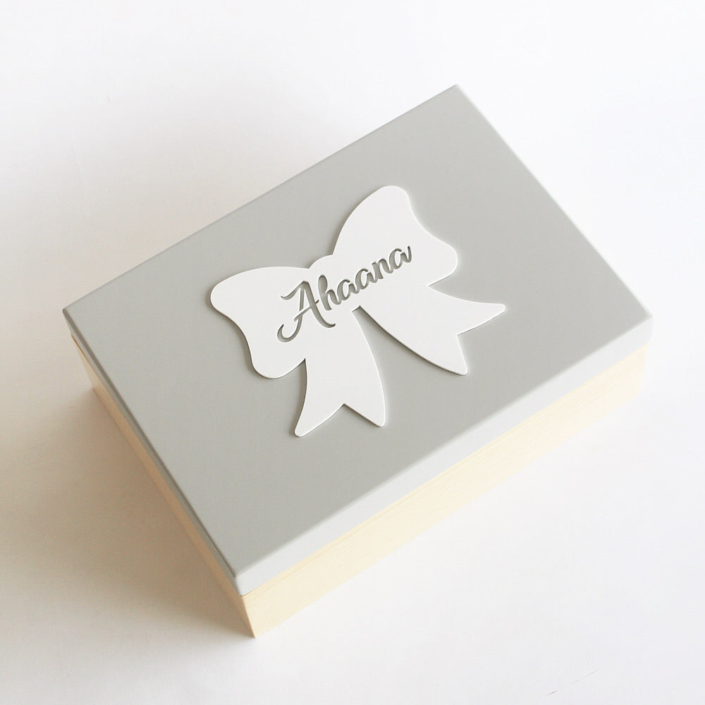 Personalized Storage Box - Bow Theme – The Tiny Trove