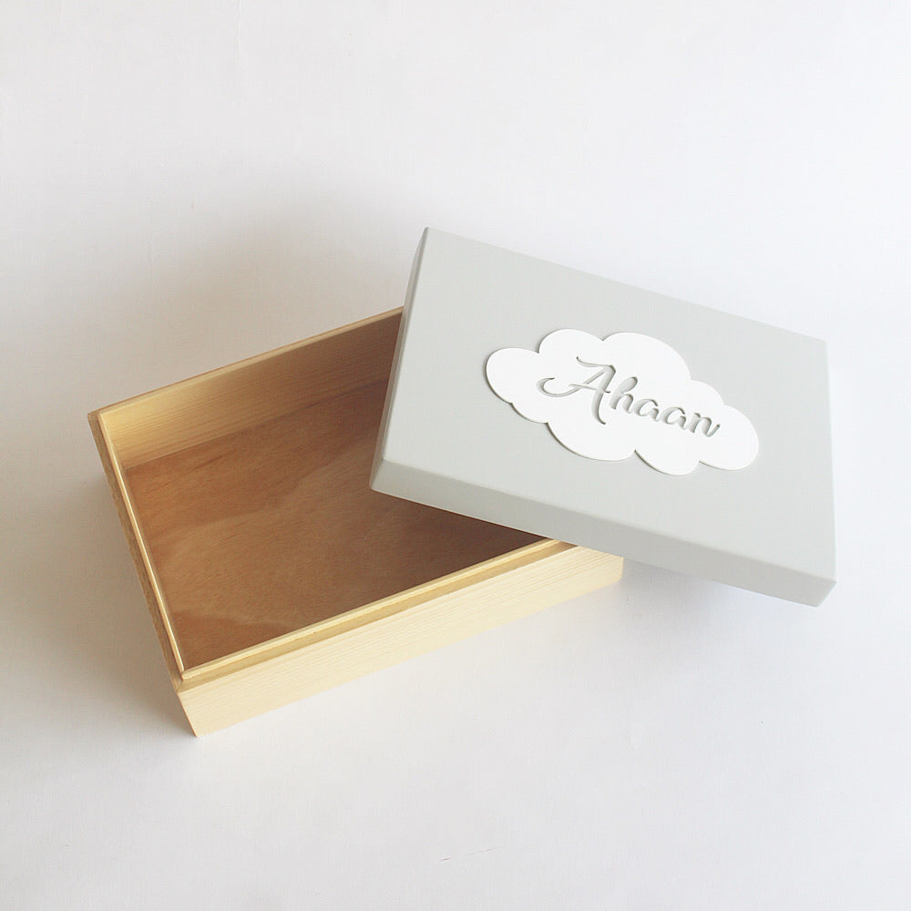 Personalized Storage Box - Cloud Theme – The Tiny Trove